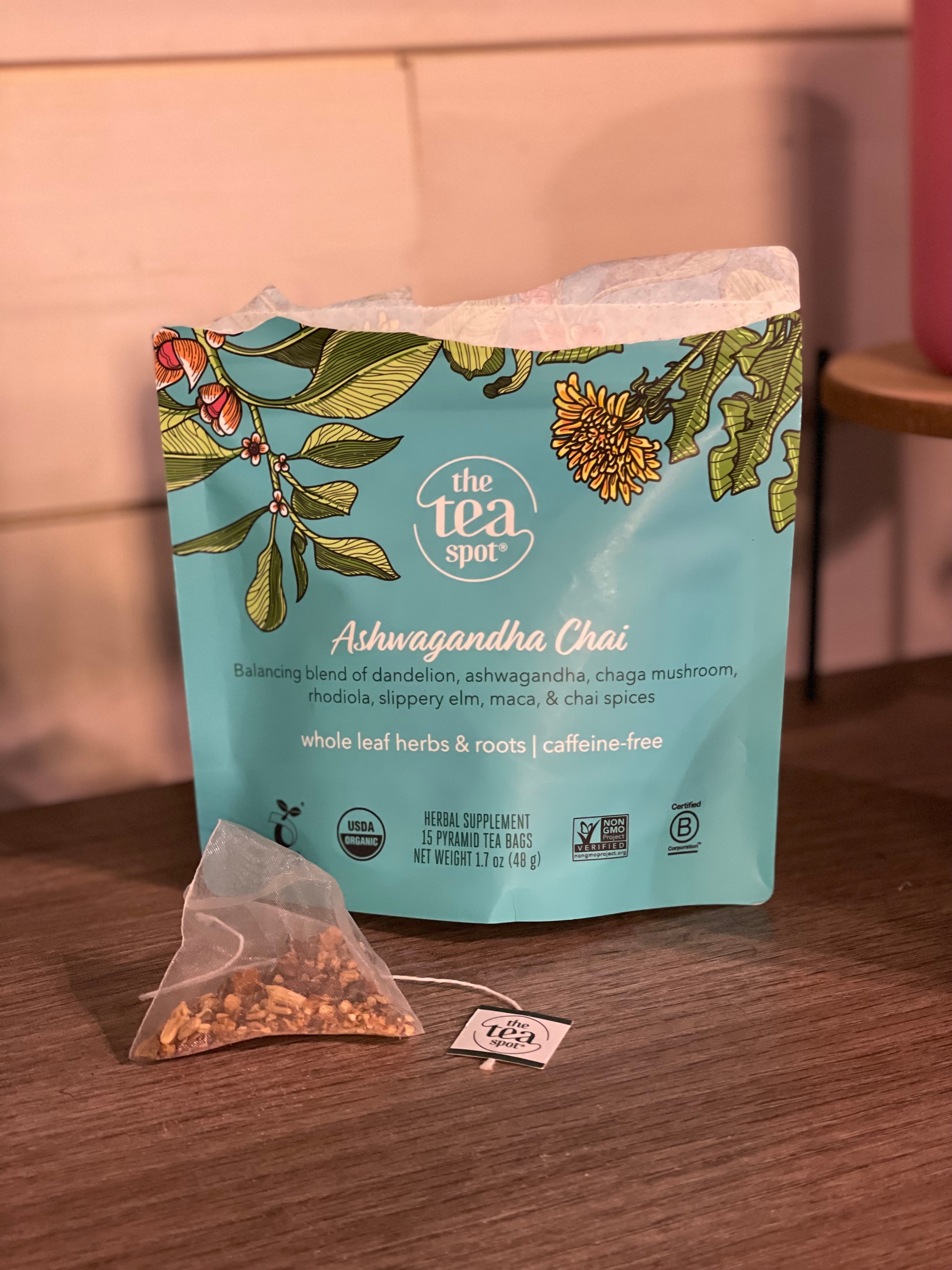 Organic Tea Sachets- Ashwagandha Chai – The Tea Spout by Aquene Amora