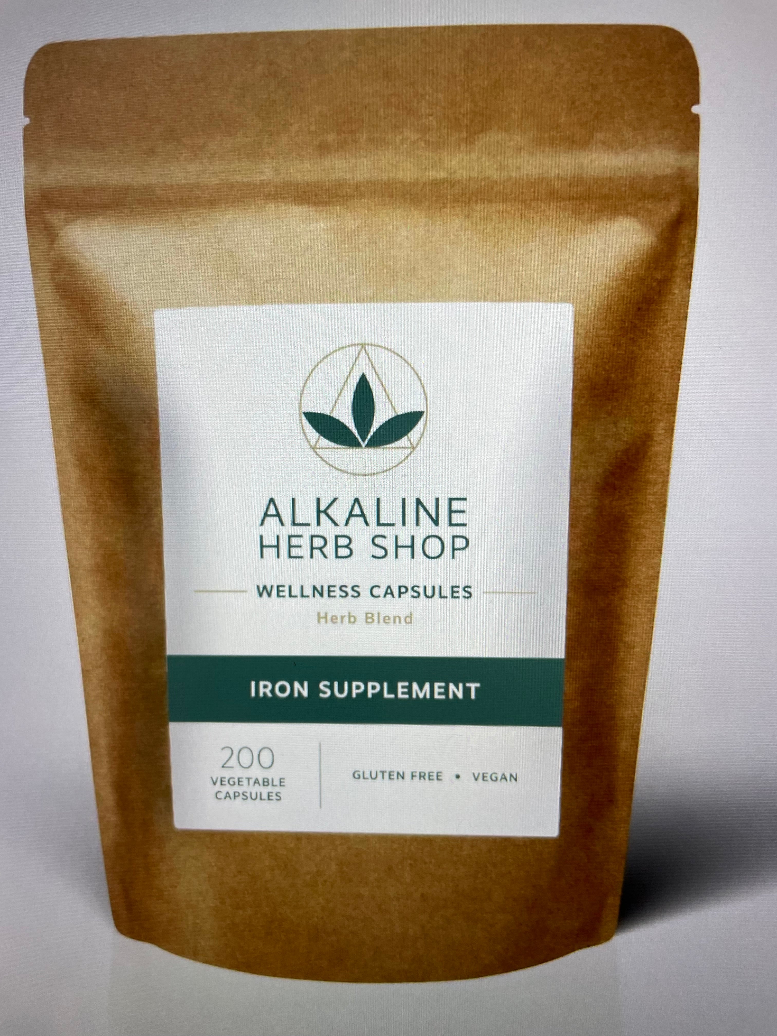 Iron Supplement 200 Veggie Capsule – The Tea Spout by Aquene Amora